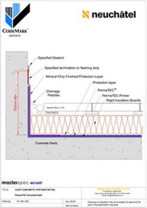 INV-003 Inverted Ballasted Roof System CAST CONCRETE UPSTAND DETAIL ...