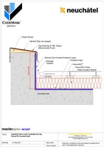 INV-007 Inverted Ballasted Roof System PARAPET WITH CAP FLASHING DETAIL ...