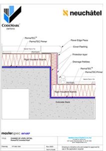 INV-008 Inverted Ballasted Roof System CHANGE OF LEVEL DETAIL - Neuchâtel
